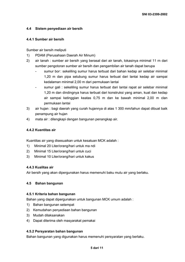 Perencanaan mck | PDF