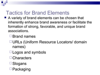 Brand Element and its association, Strategic Brand Communications | PPT ...
