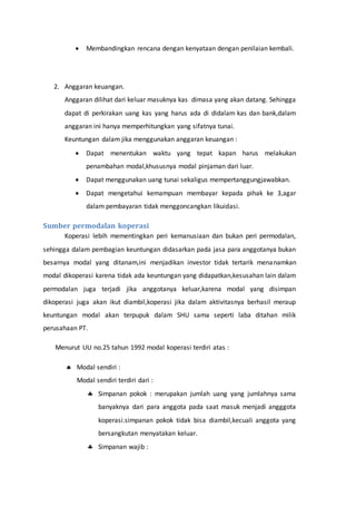 Perencanaan modal koperasi | DOCX