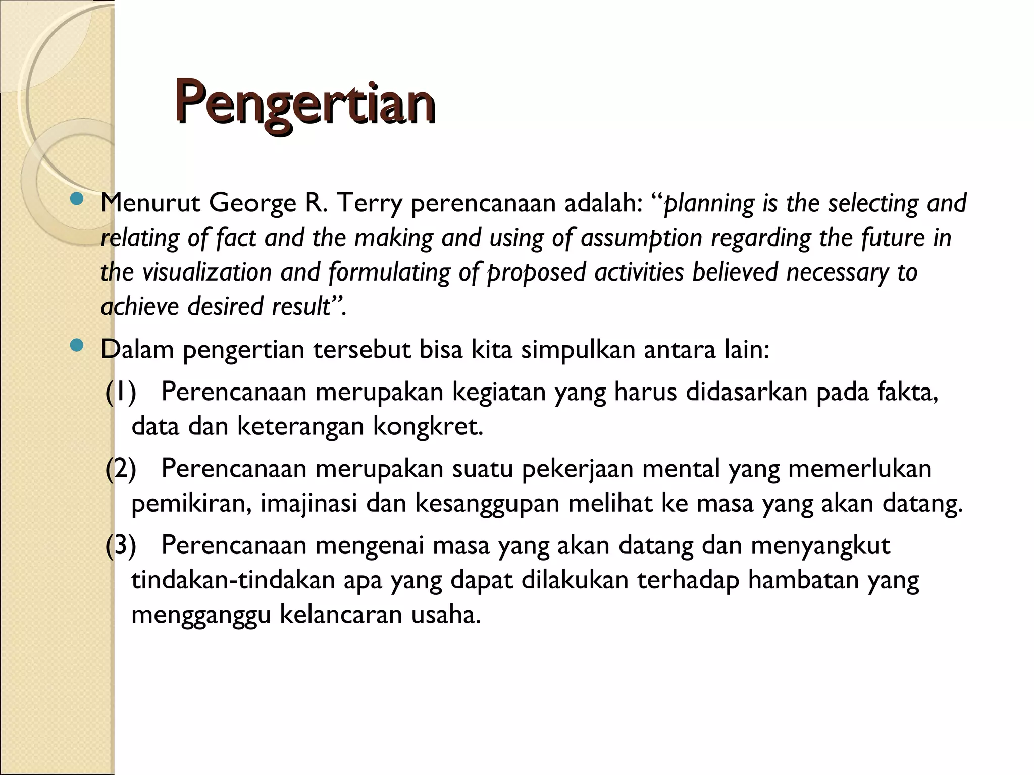 Perencanaan operasional | PPT