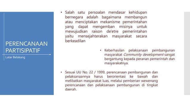 Perencanaan partisipatif | PPTX