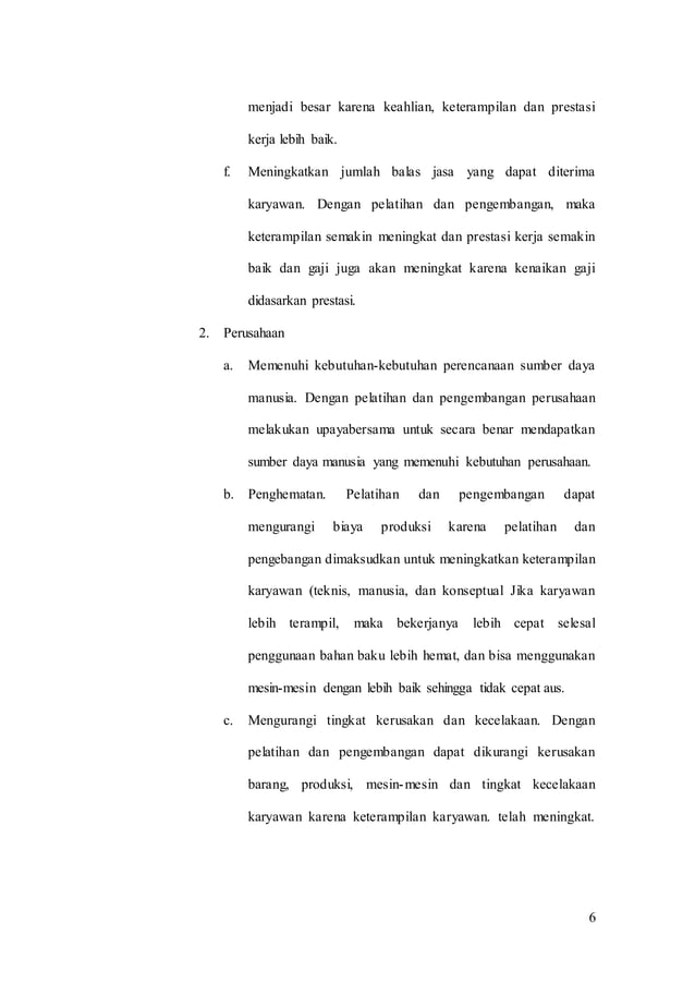Perencanaan pelatihan dan pengembangan | DOCX