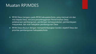 Perencanaan pembangunan desa | PPTX