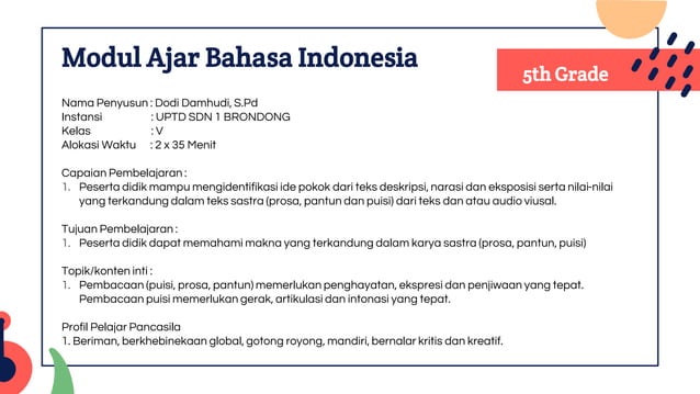 Perencanaan pembelajaran Kurikulum Merdeka | PPTX