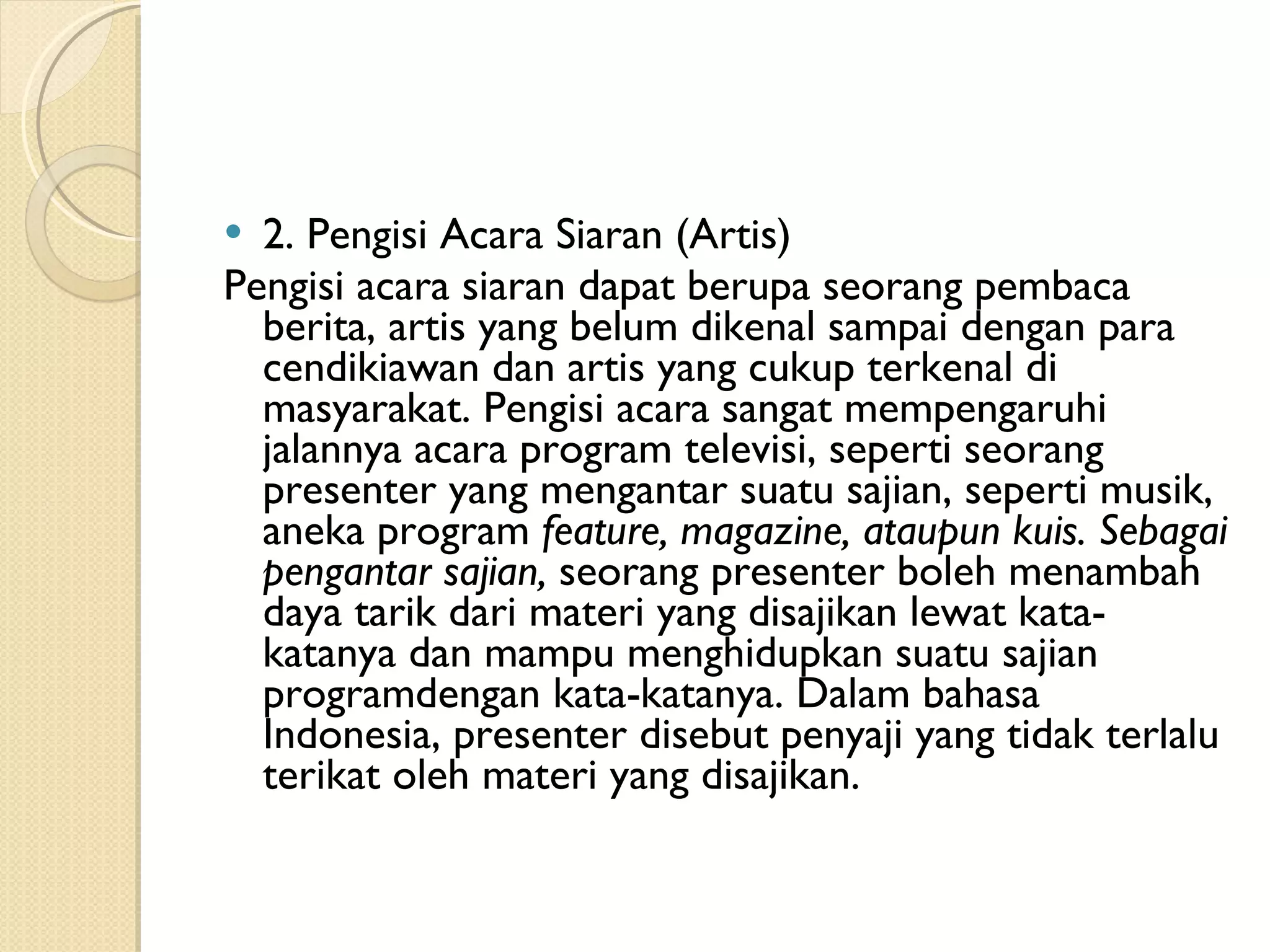 Perencanaan program televisi (by Indra Prawira)) | PPT