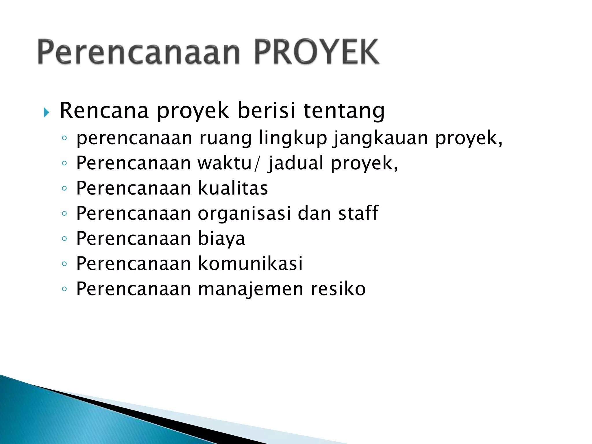 Perencanaan proyek | PPTX