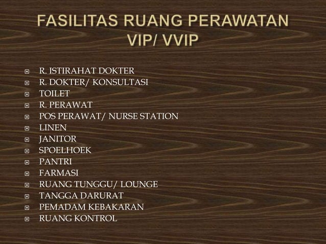 Perencanaan ruang rawat inap vip dan vvip rumah sakit | PPTX
