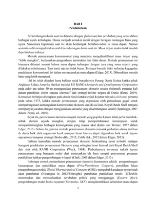 Perencanaan Skenario (Scenario Planning). Konsep Dasar, Pembelajaran ...