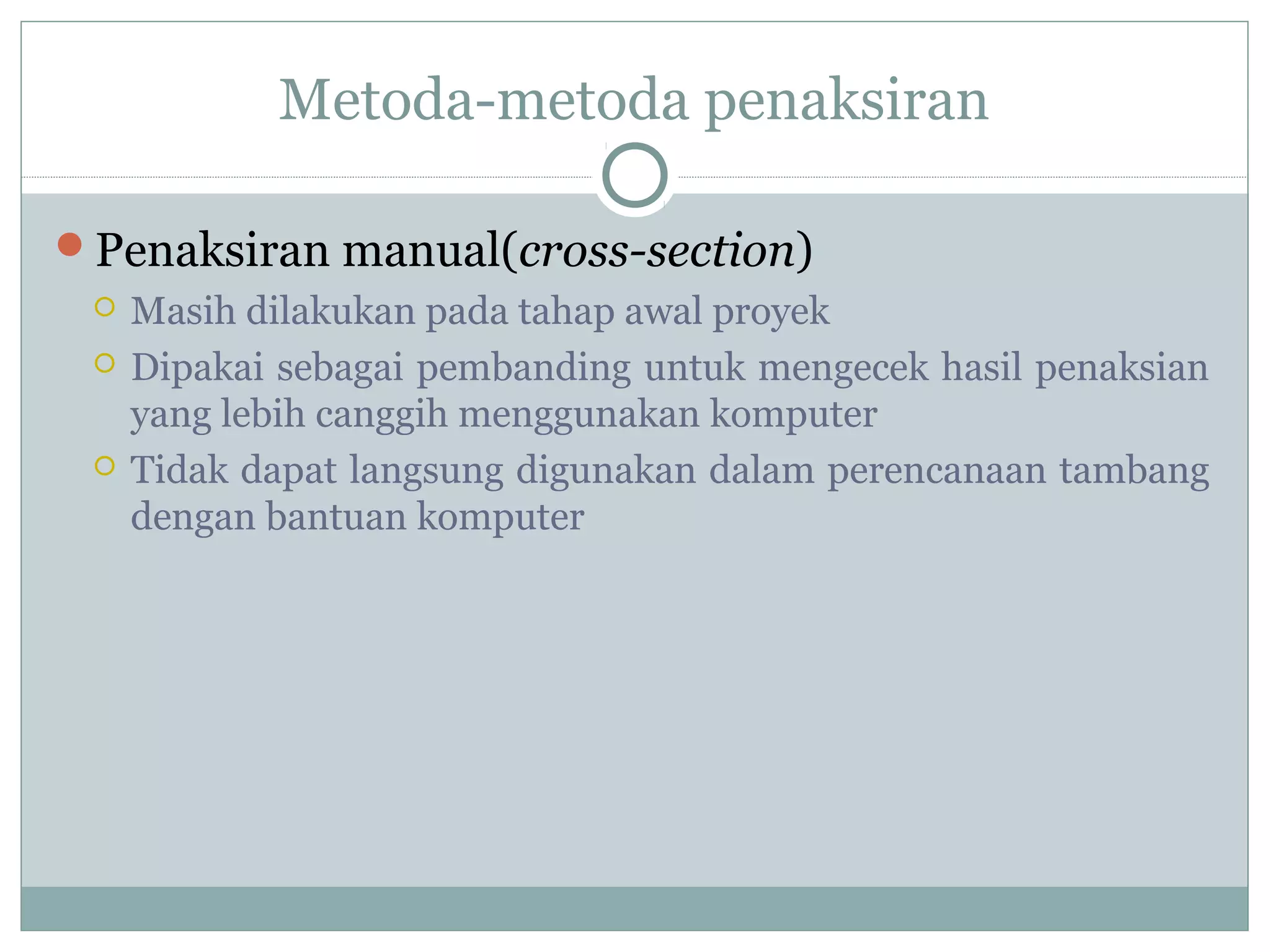 Perencanaan tambang | PPT