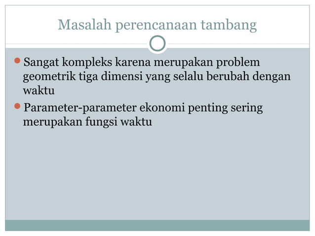 Perencanaan tambang | PPT