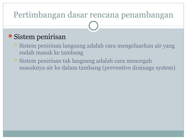 Perencanaan tambang | PPT