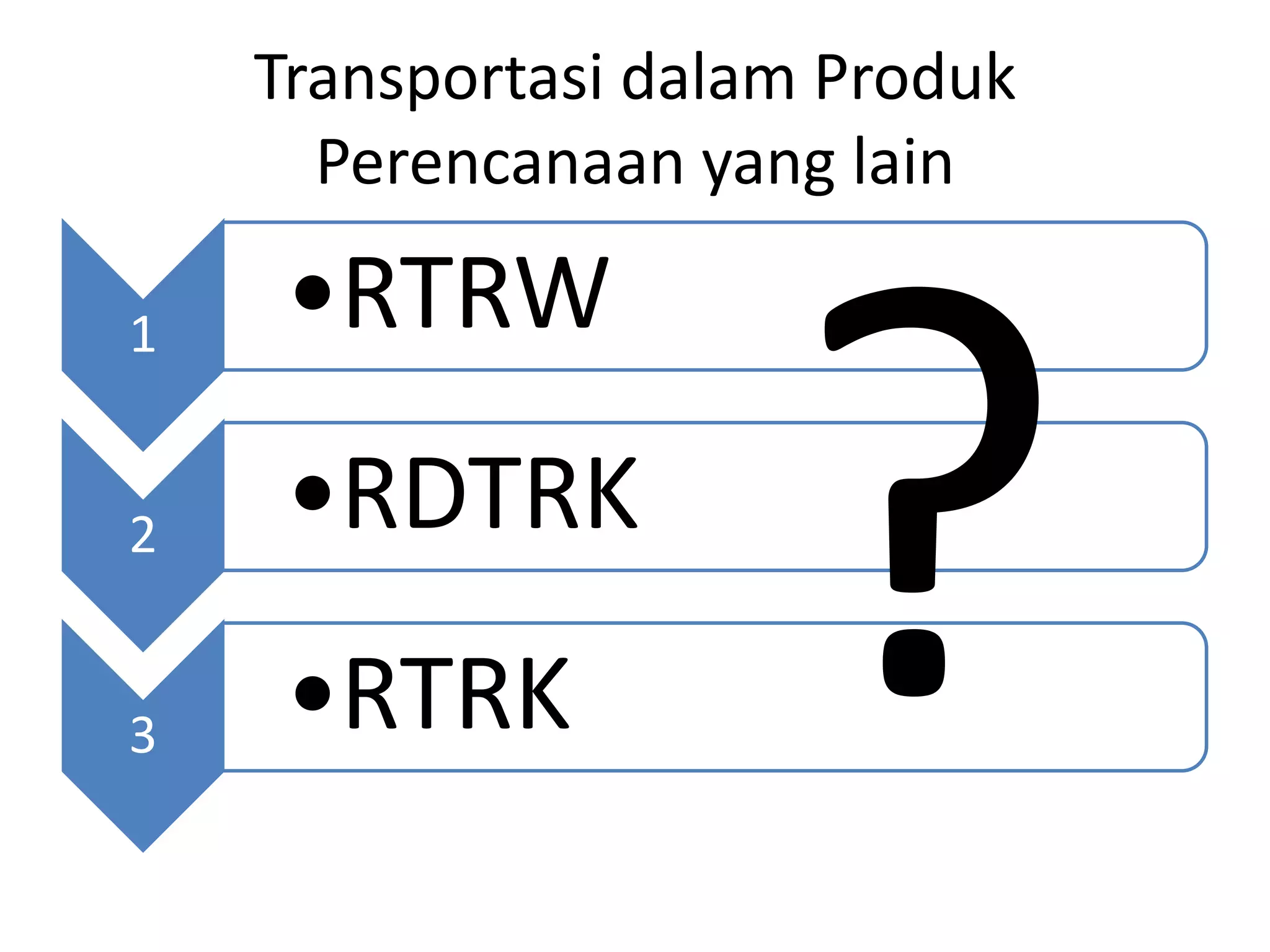 Perencanaan Transportasi PWK UB Lect 03 2009 | PPTX