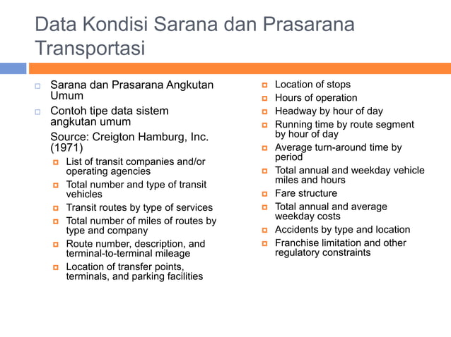 Perencanaan Transportasi PWK UB Lect 08 2009 | PPT