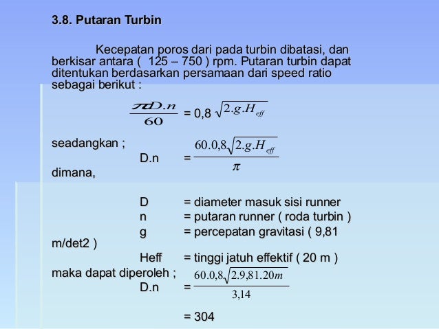 Perencanaan turbin air