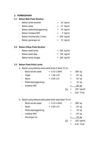 Perencanaa rumah dua lantai | PDF