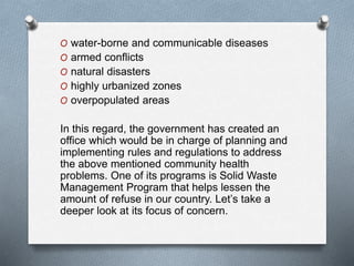 Perennial community health problem | PPTX