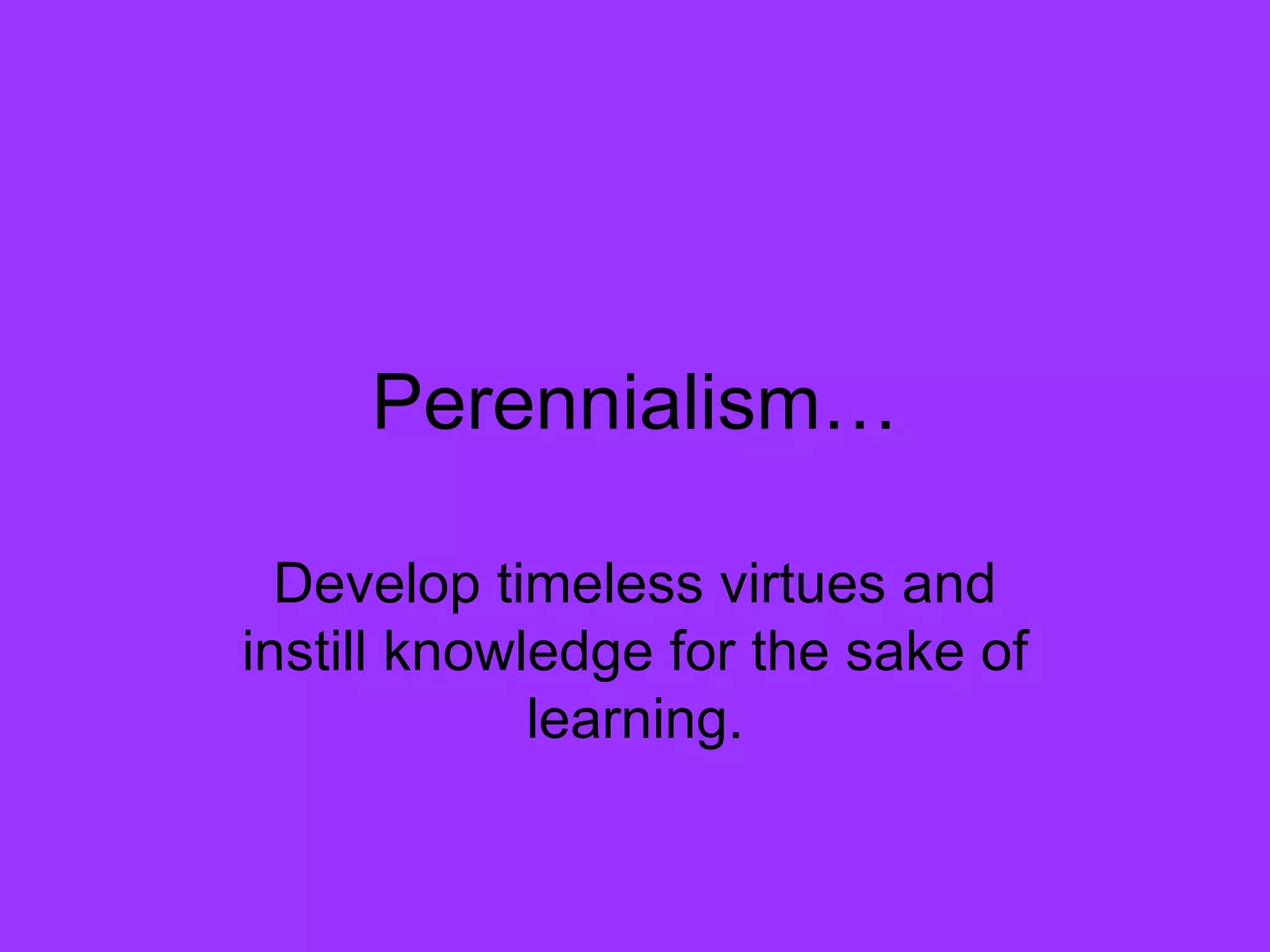 Perennialism | PPT