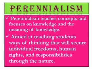 Perennialism | PPTX