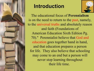 Perennialism | PPTX