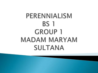 Perennialism theory of education | PPTX