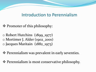 Perennialism | PPTX