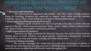 PERENNIALISM power point presentation on philosophy of education | PDF