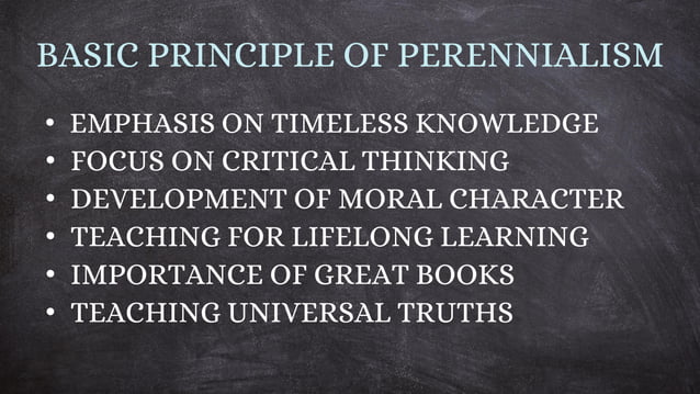 PERENNIALISM power point presentation on philosophy of education | PDF ...