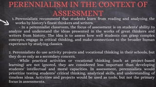 PERENNIALISM power point presentation on philosophy of education | PDF