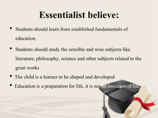 Perennialism and Essentialism | PPTX