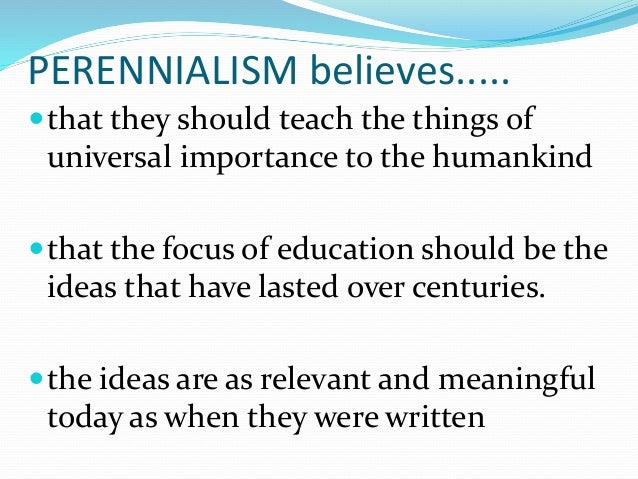 Perennialism