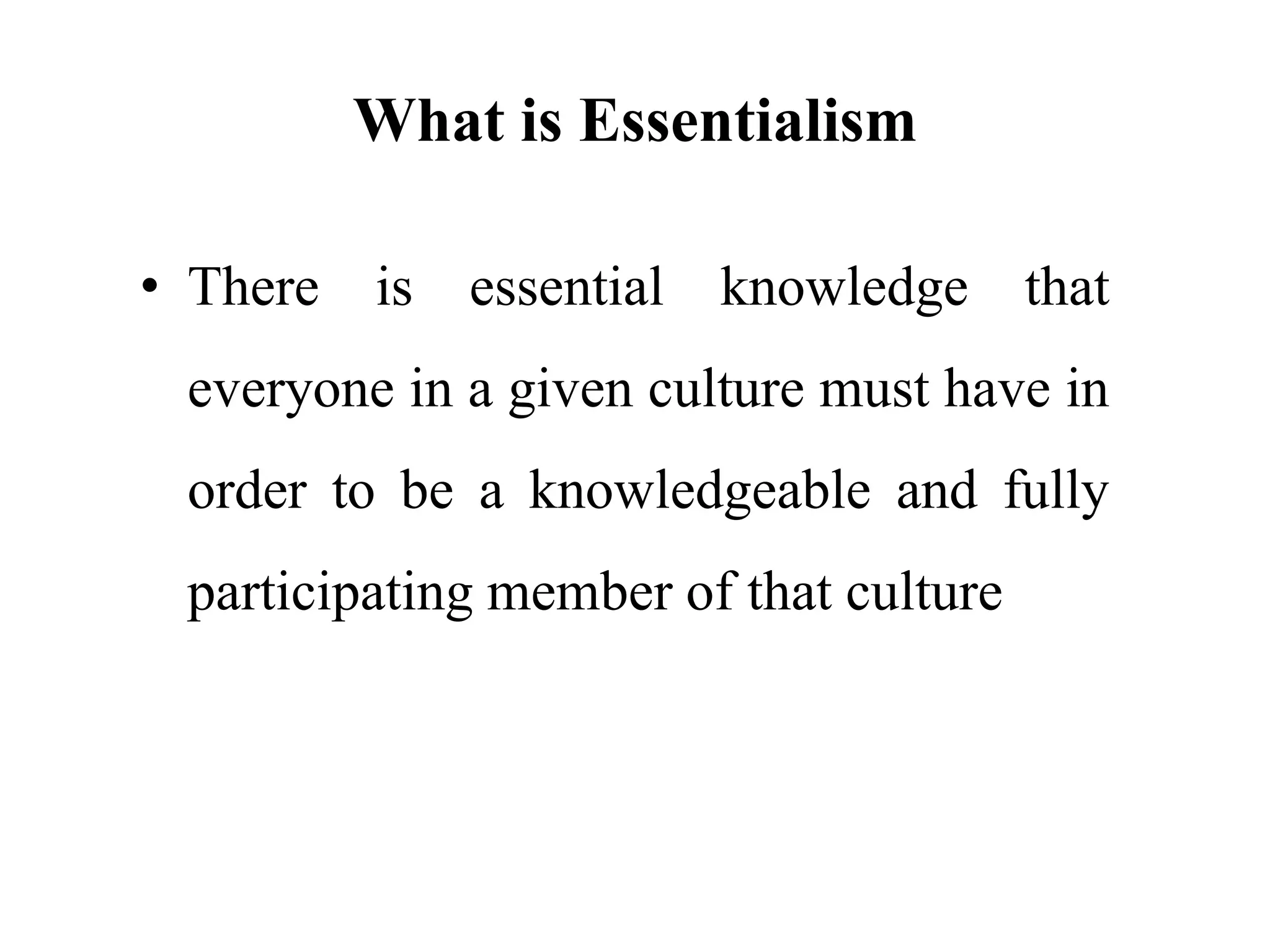 Perennialism, essentialism, progressivism, deconstructionism | PPTX