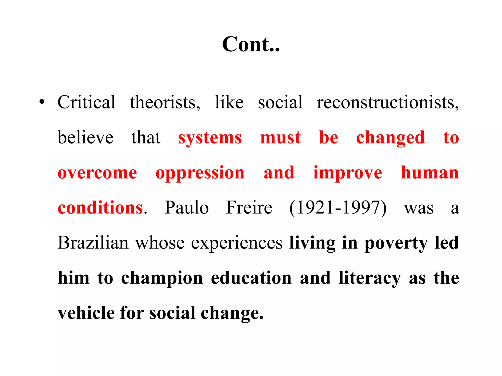 Perennialism, essentialism, progressivism, deconstructionism | PPTX