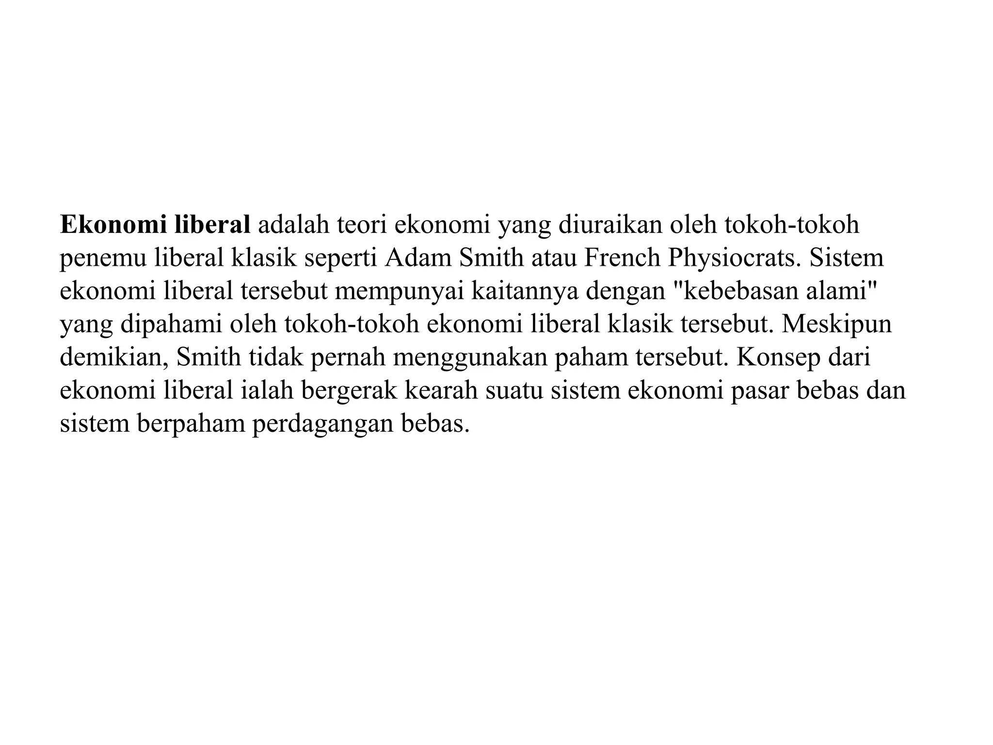 Pertemuan xii, sistem ekonomi liberal | PPT