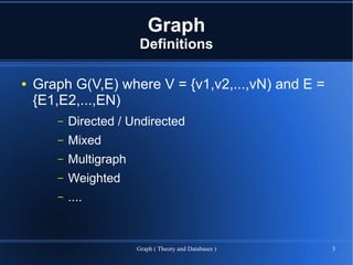 Graph Theory and Databases | PPT