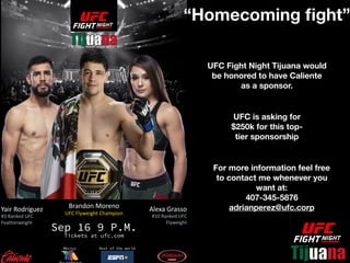 Sponsorship Proposal UFC-Caliente | PDF