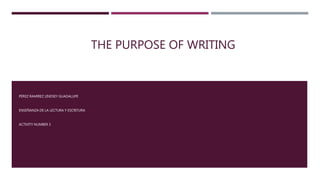 Purpose of writing | PPT