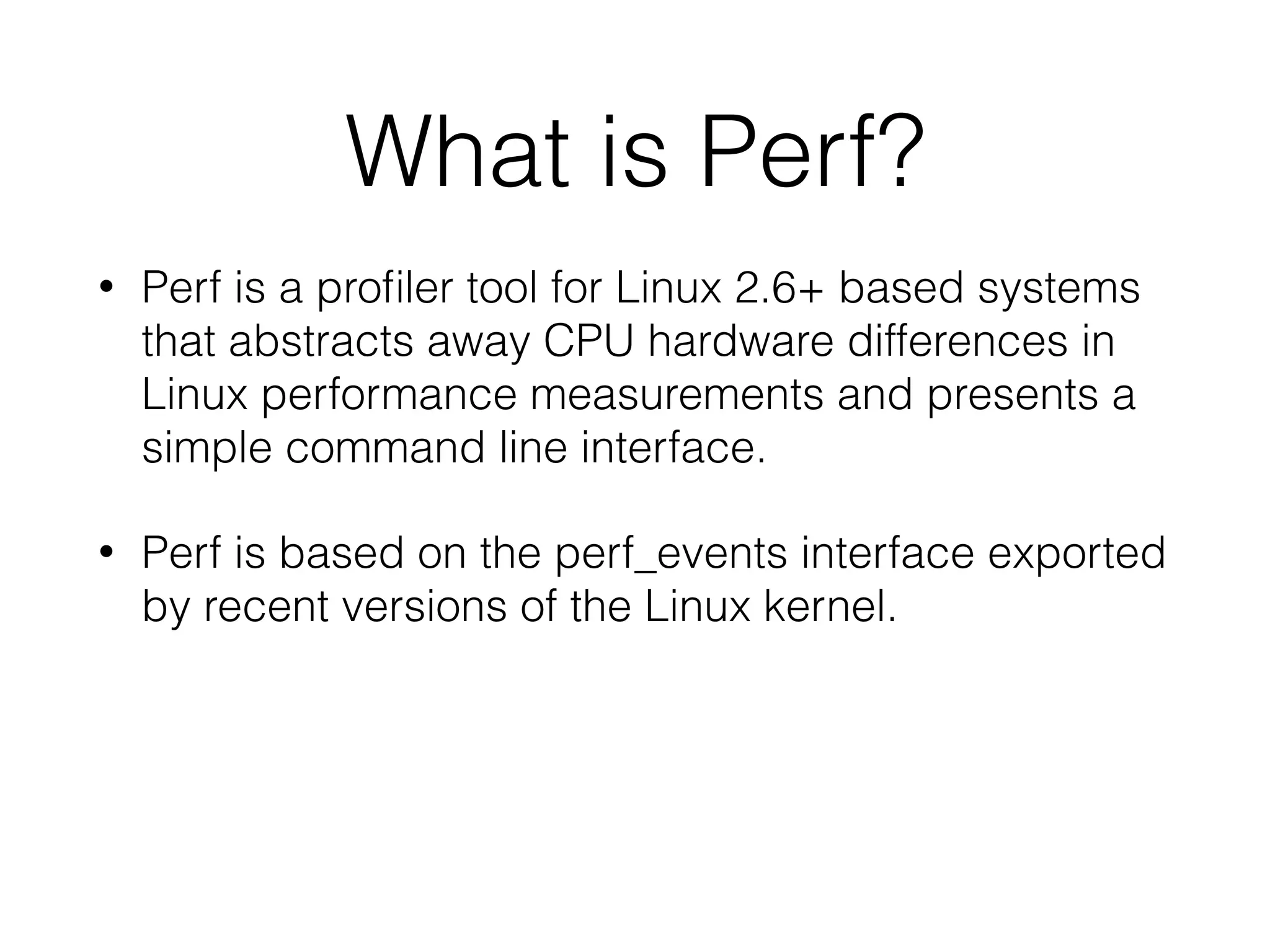 Introduction to Perf | PDF