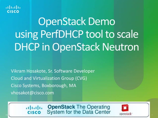 Using PerfDHCP tool to scale DHCP in OpenStack Neutron | PPT