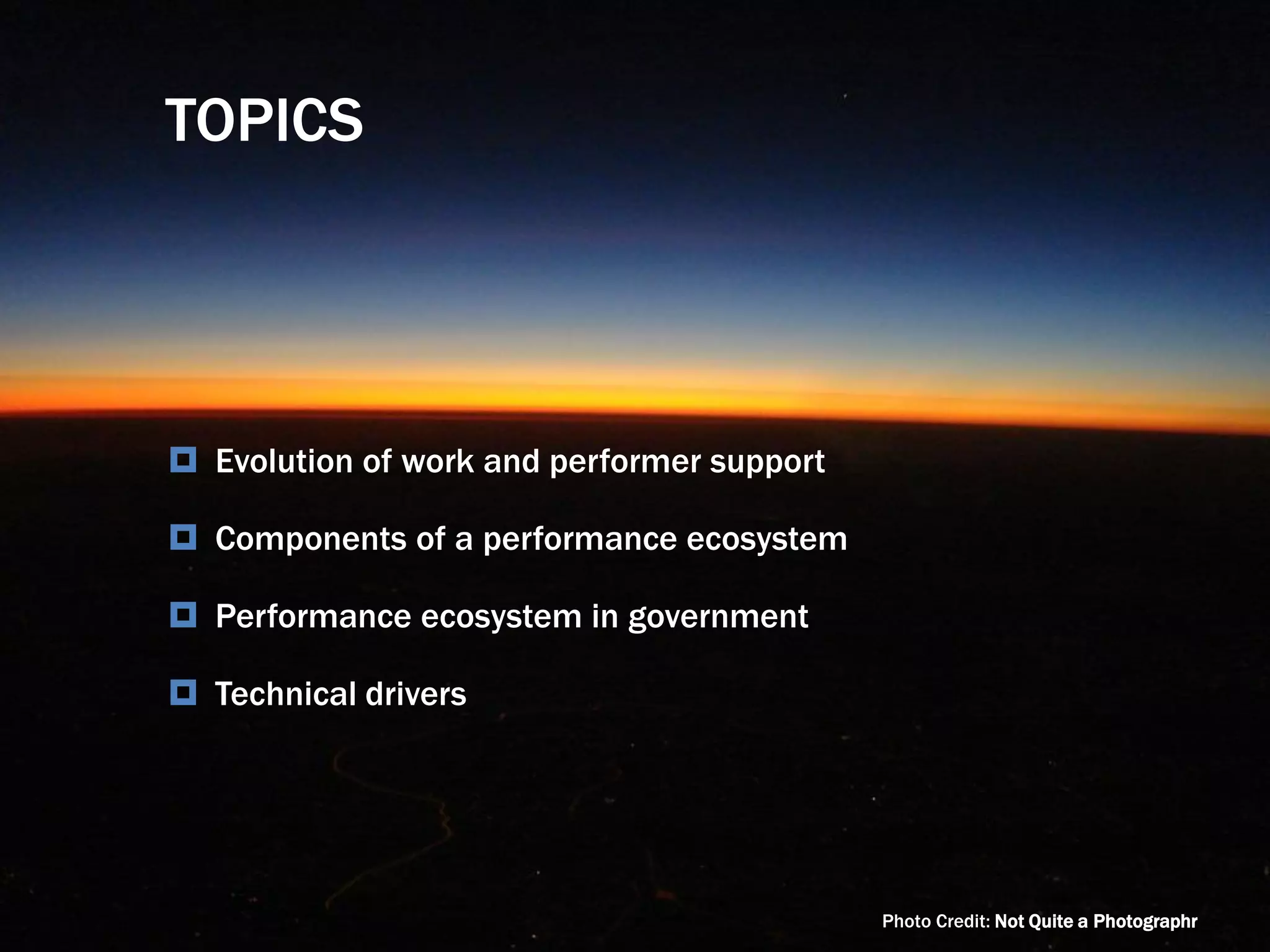 Performance Ecosystems | PPT