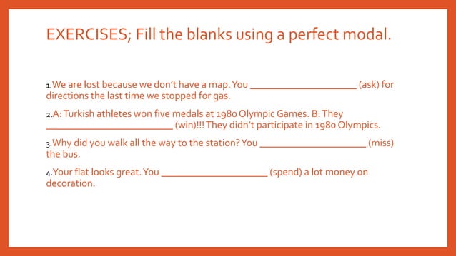 Perfect modals | ODP