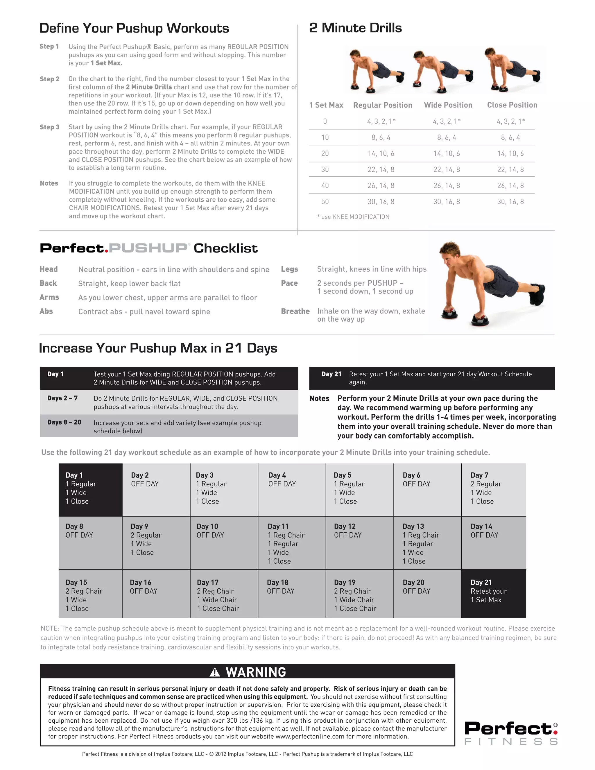 Perfect Pushup Elite Workouts | PDF