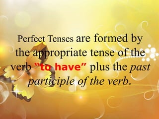 Perfect tenses | PPTX