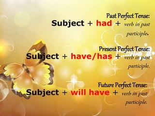 Perfect tenses | PPTX
