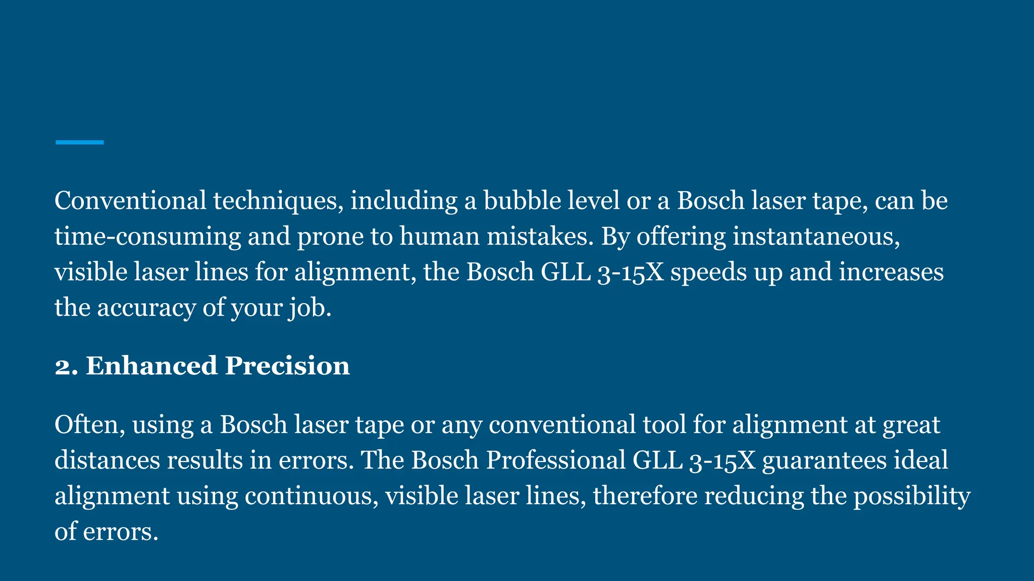 Perfect Alignments with the Bosch Professional GLL 3-15X Line Laser.pptx