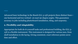 Perfect Alignments with the Bosch Professional GLL 3-15X Line Laser.pptx