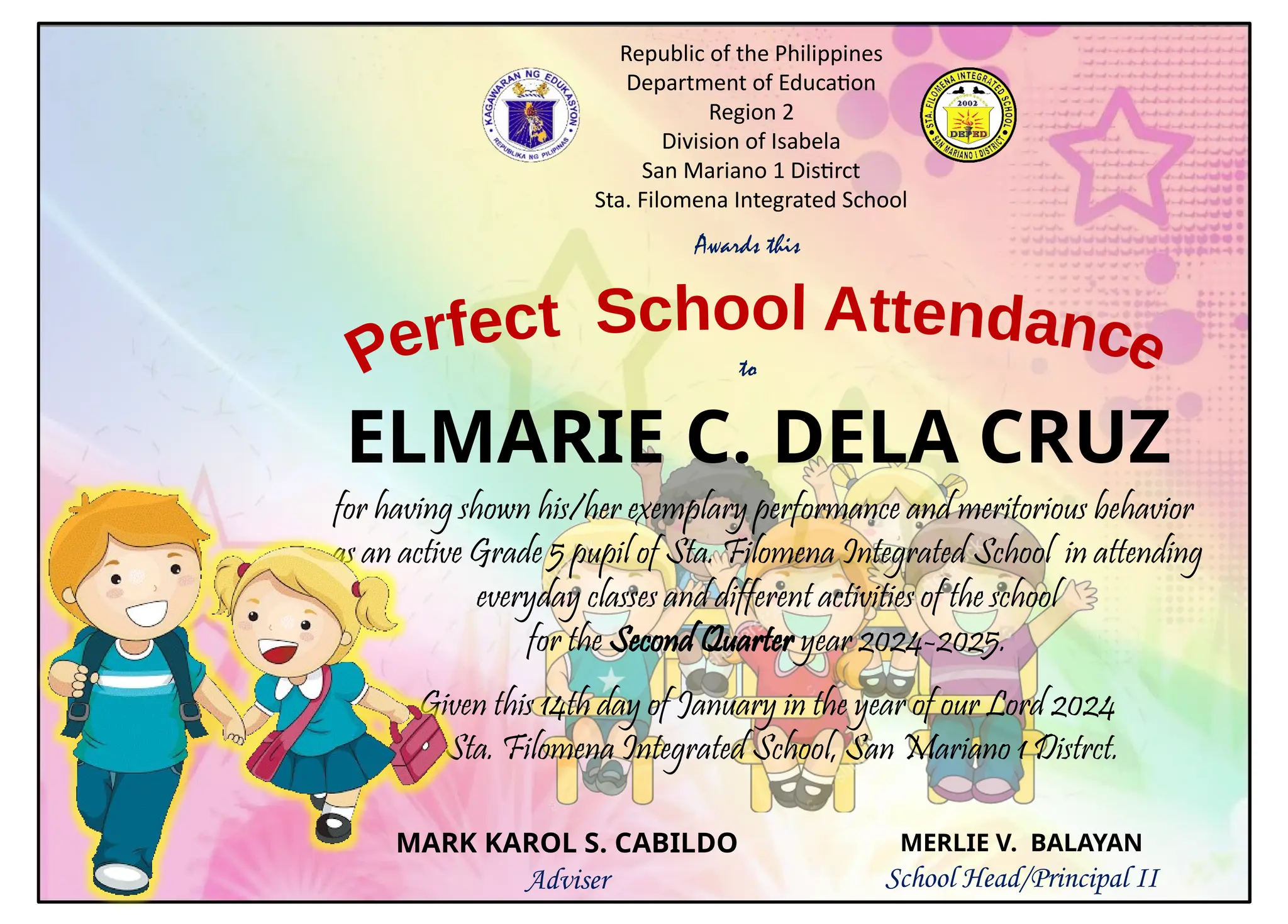perfect attendance para sa baitang 5.pptx
