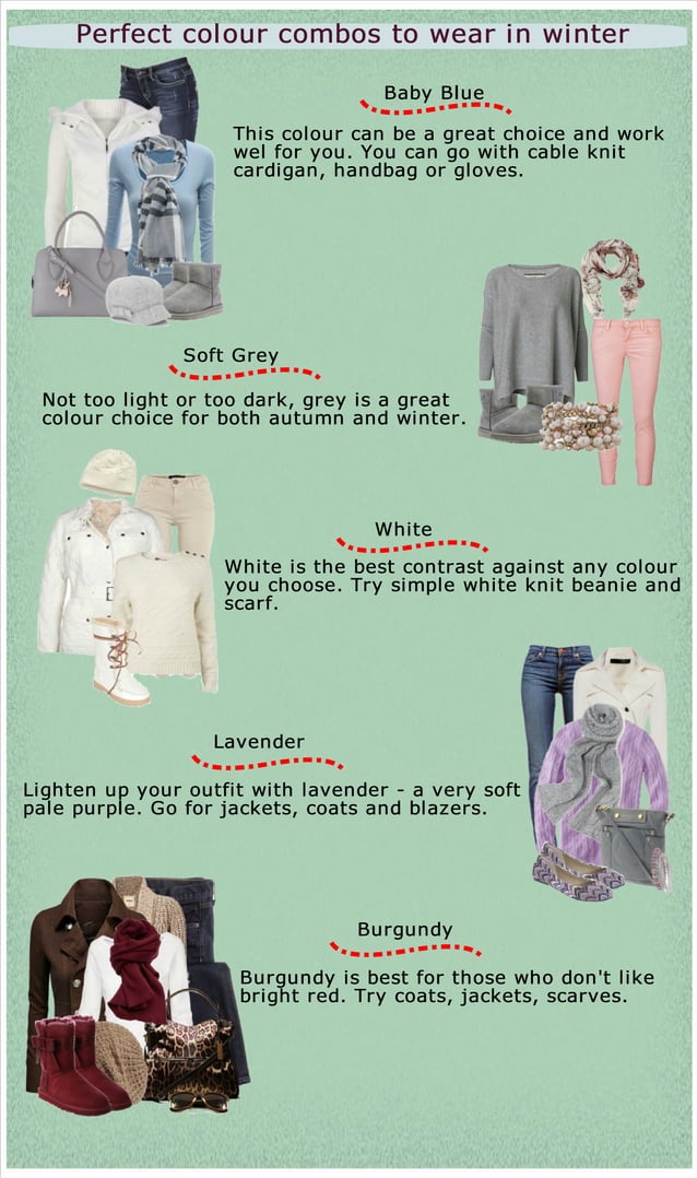 Perfect colour combos to wear in winter | PDF