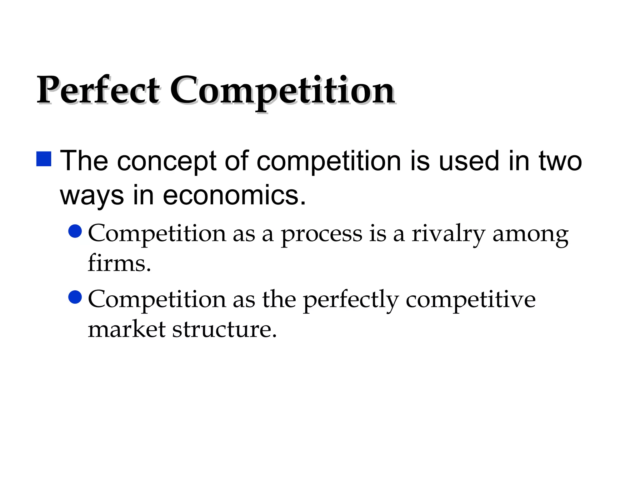 Perfect Competition | PPT