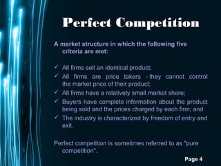 Economics Perfect Competition | PPT