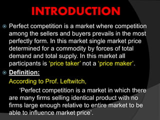Perfect competition by Sachin Bhurase | PPTX